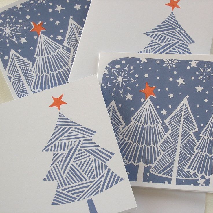 Lino Christmas Cards