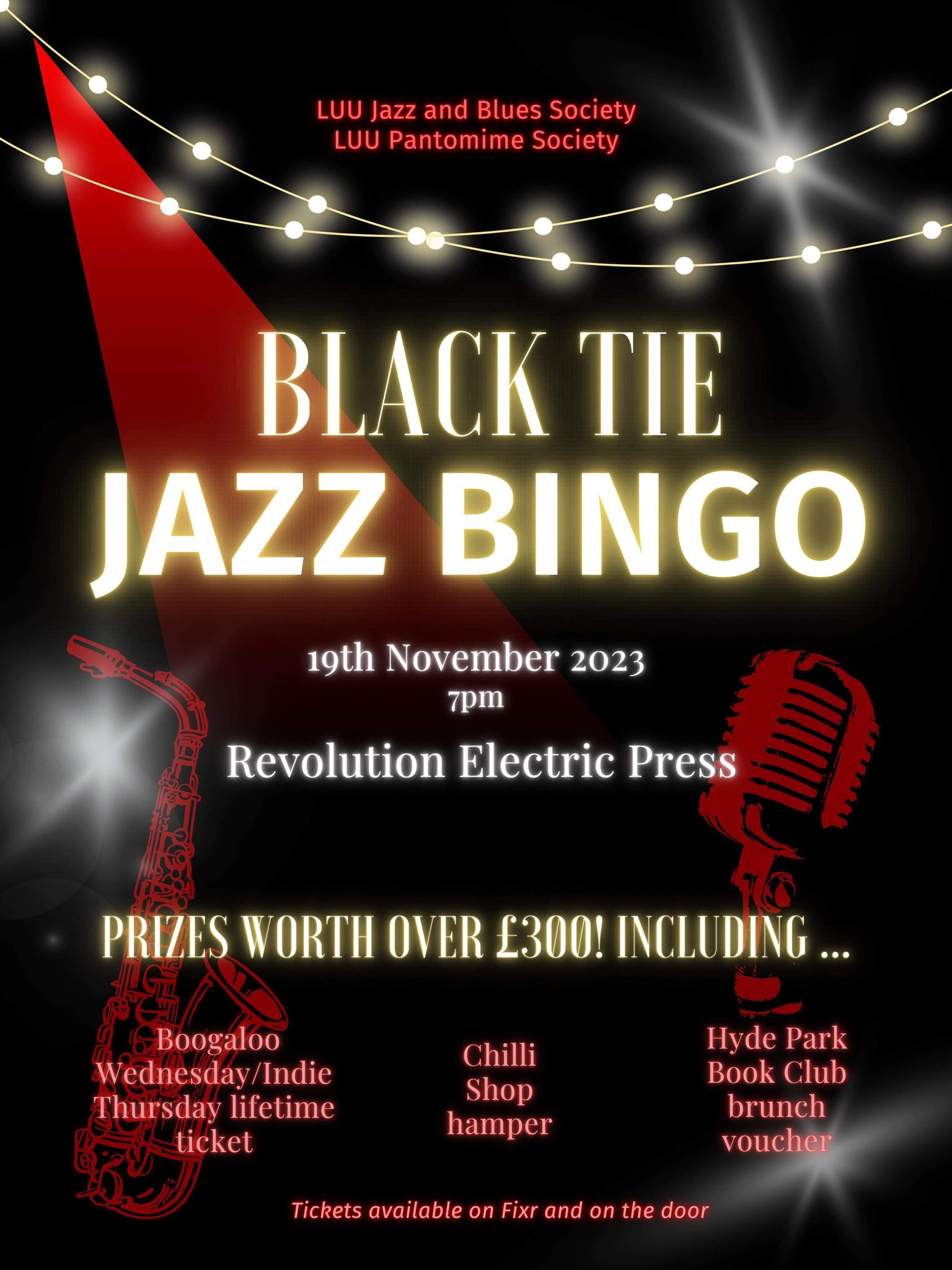Black Tie Jazz Bingo